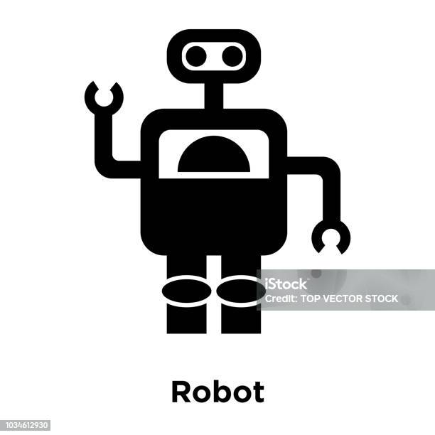Vecteur Dicône Robot Isolé Sur Fond Blanc Notion De Logo De Robot