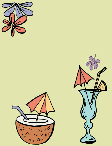 30 Luau Border Cartoon Stock Illustrations Royalty Free Vector