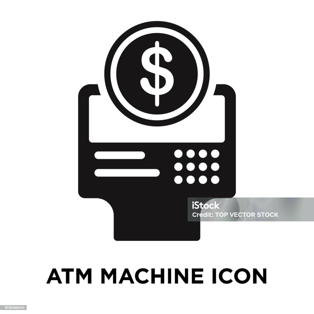 Icône De Machine Atm Vecteur Isolé Sur Fond Blanc Notion De Logo De