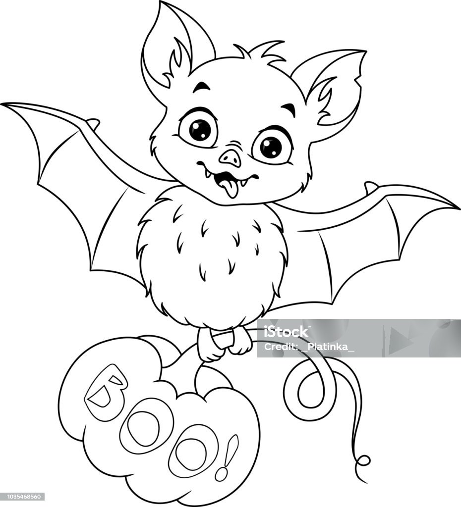 Vetores De Bat Para Halloween Coloração Página E Mais Imagens De Dia Das Bruxas Dia Das Bruxas
