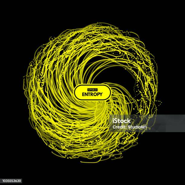 3d Bola Abstrak Array Dengan Partikel Dinamis Elemen Sains Dan