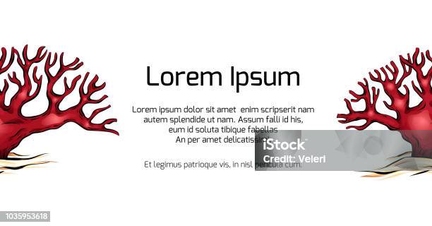 Vorlagebanner Mit Cartoon Bunte Illustration Von Korallen Stock Vektor ... Vorlagebanner Mit Cartoon Bunte Illustration Von Korallen Stock Vektor ...