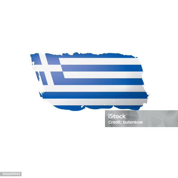 Ilustración De Bandera De Grecia Vector Ilustración Sobre Un Fondo