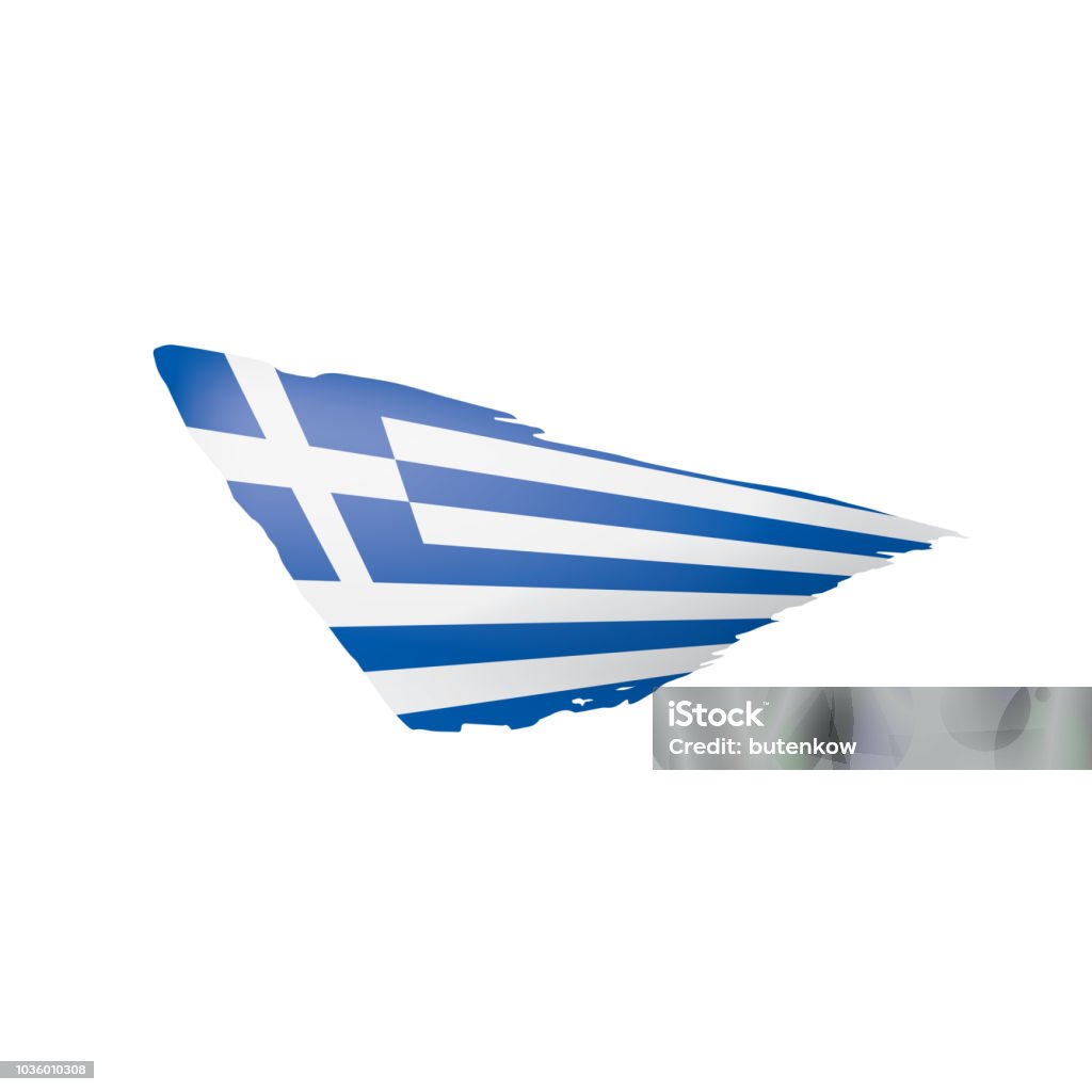 Ilustración De Bandera De Grecia Vector Ilustración Sobre Un Fondo