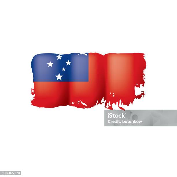 Bendera Samoa Ilustrasi Vektor Pada Latar Belakang Putih Ilustrasi Stok ... Bendera Samoa Ilustrasi Vektor Pada Latar Belakang Putih Ilustrasi Stok ...