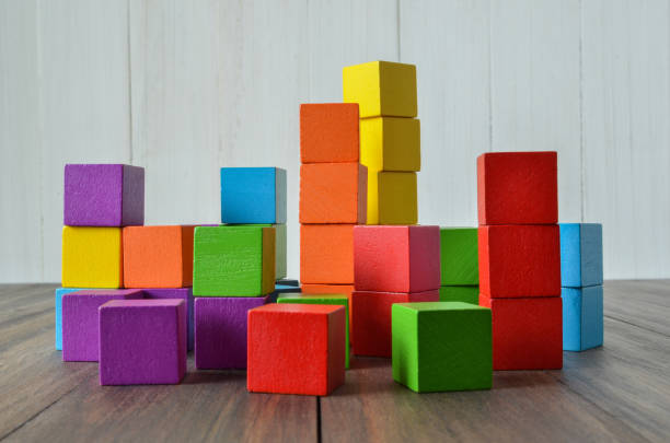 Free Stock Photo of A Pile of Wooden Blocks on a Table | Download Free ...