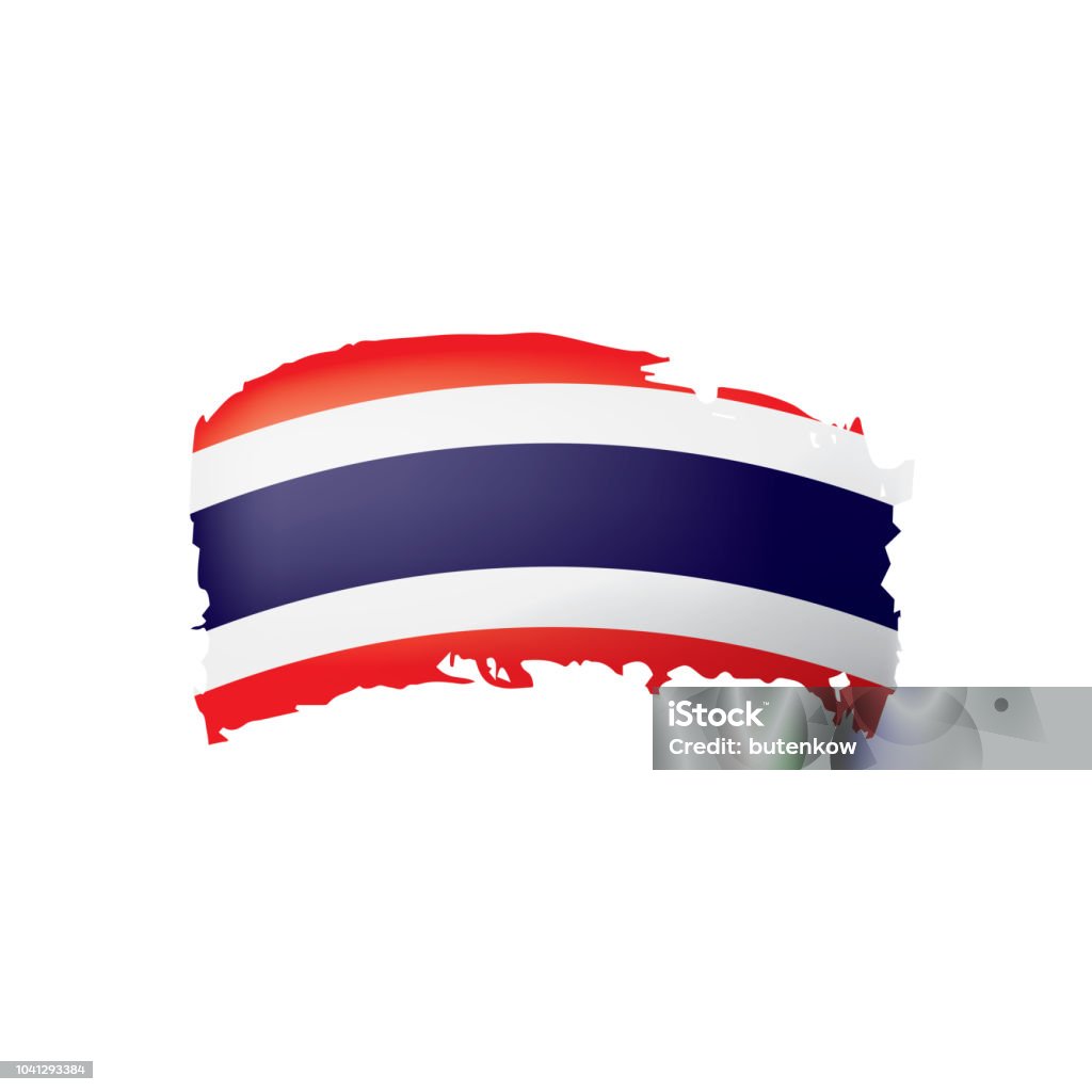Thailand Flag Vector Illustration On A White Background Stock