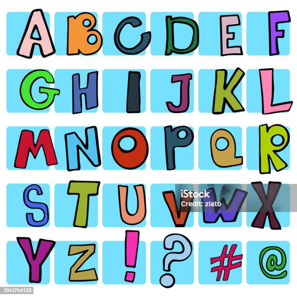 Vector Alphabet Stock Illustration - Download Image Now - Alphabet, Art