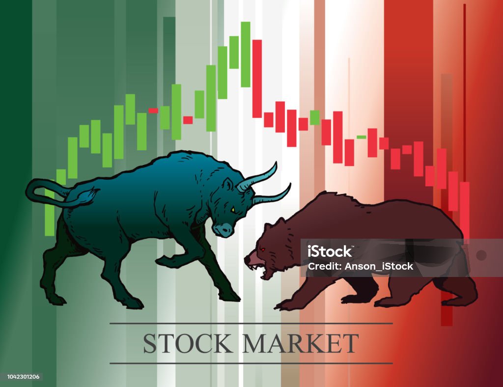 Ilustración De Toro Y Oso Símbolos De Las Tendencias Del Mercado De