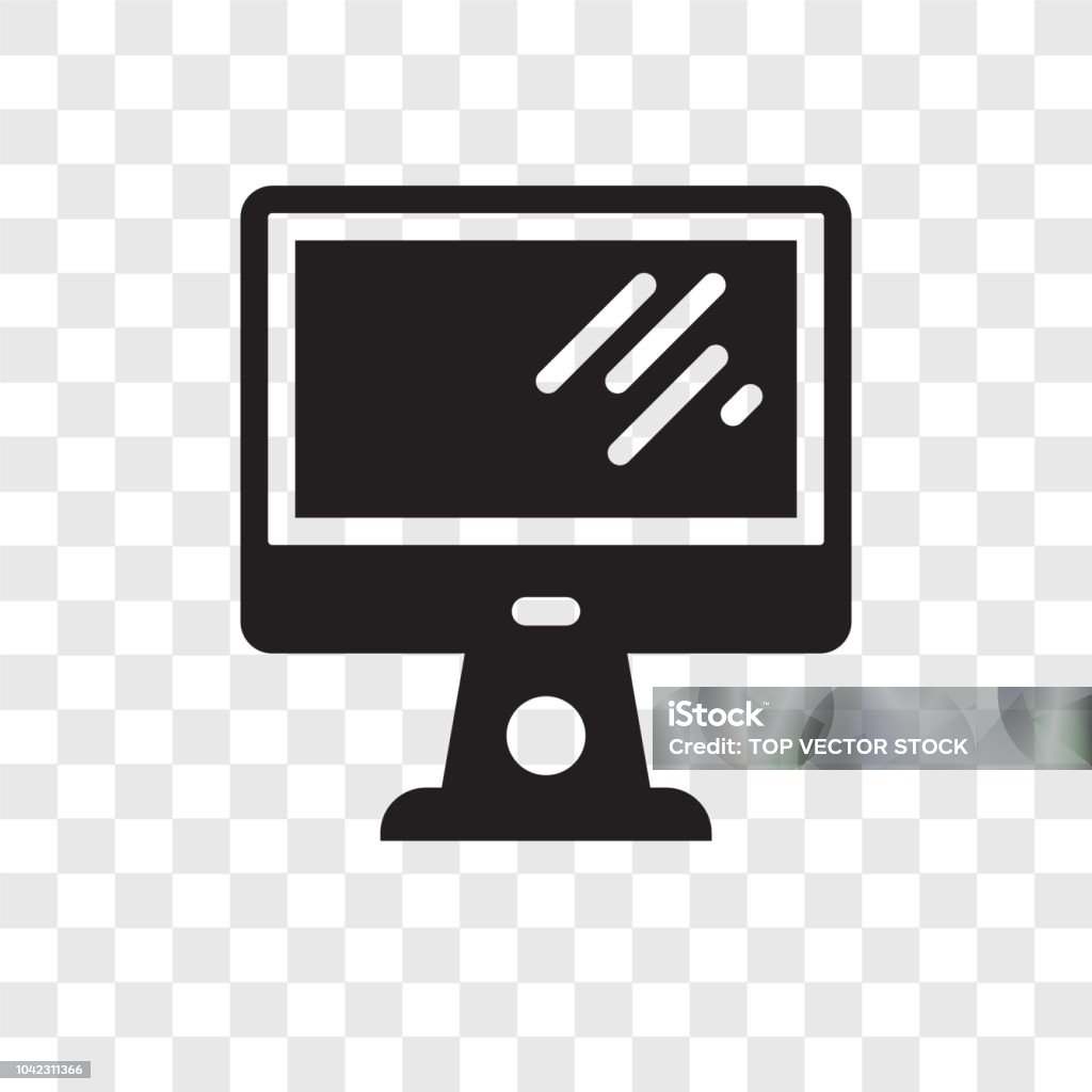 Personal Computer Vector Icon Isolated On Transparent Background ... Personal Computer Vector Icon Isolated On Transparent Background ...