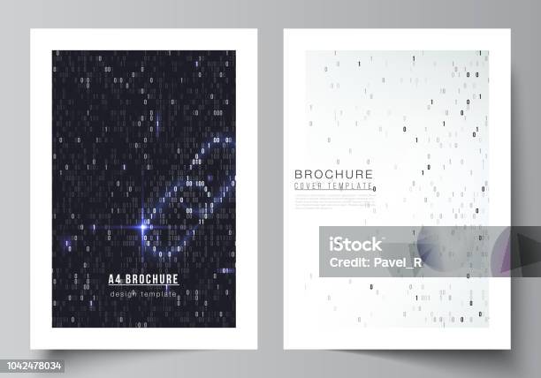 Tata Letak Vektor Format A4 Mencakup Templat Desain Mockup Untuk Brosur