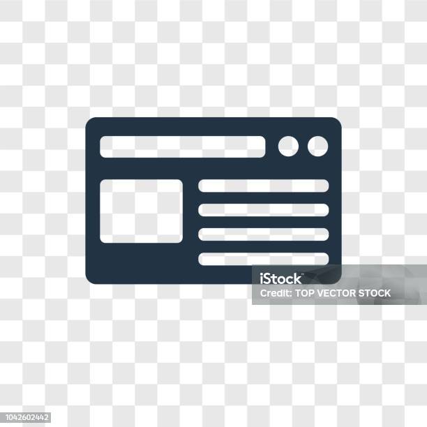 Ikon Vektor Browser Terisolasi Pada Latar Belakang Transparan Desain