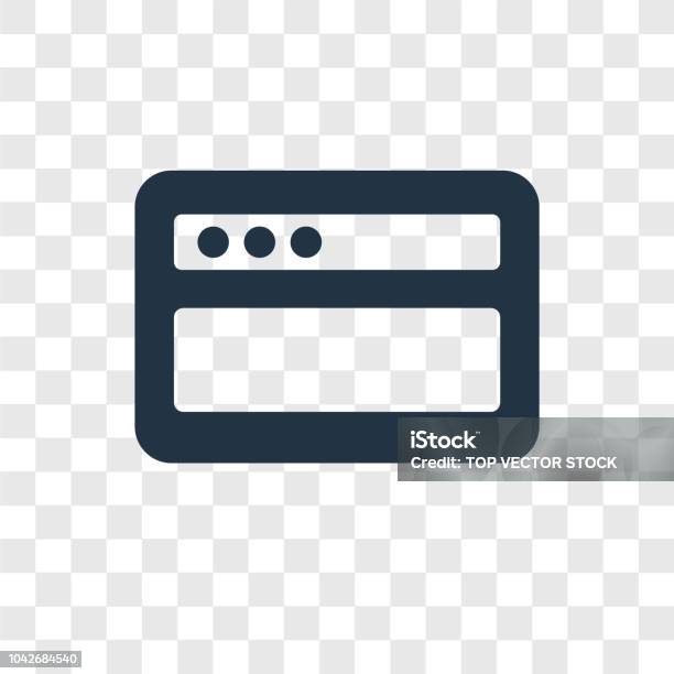 Ikon Vektor Browser Terisolasi Pada Latar Belakang Transparan Desain