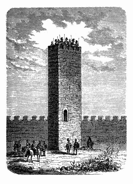 Free Stock Photo of Monochrome image of a watchtower | Download Free ...