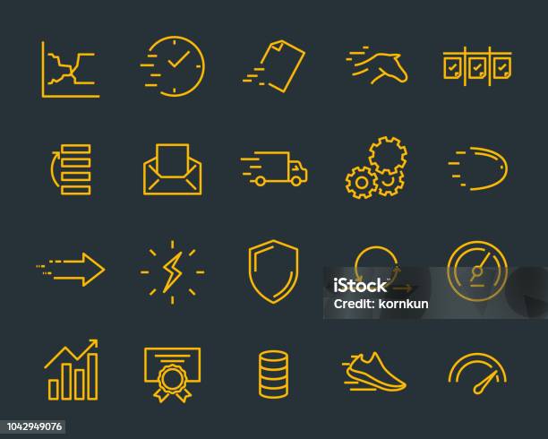 Vetores De Simples Conjunto De Ícones De Linha Do Vetor Conter Tal Icon