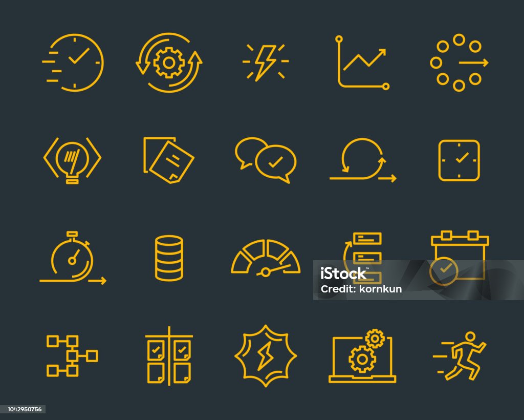 Vetores De Simples Conjunto De Ícones De Linha Do Vetor Conter Tal Icon