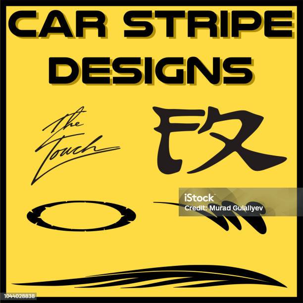 Set Desain Garis Mobil Suku Dan Keren Desain Stiker Vinil Perekat
