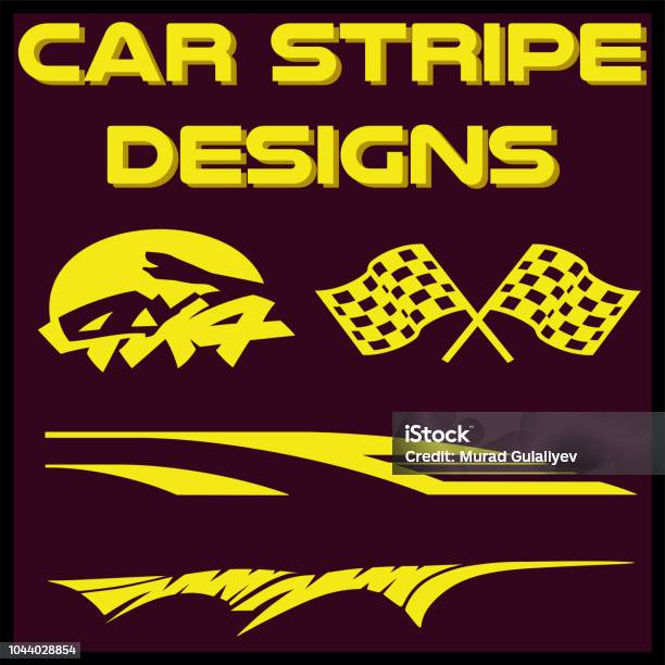 Set Desain Garis Mobil Suku Dan Keren Desain Stiker Vinil Perekat