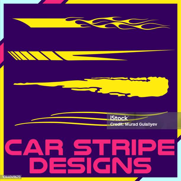 Set Desain Garis Mobil Suku Dan Keren Desain Stiker Vinil Perekat
