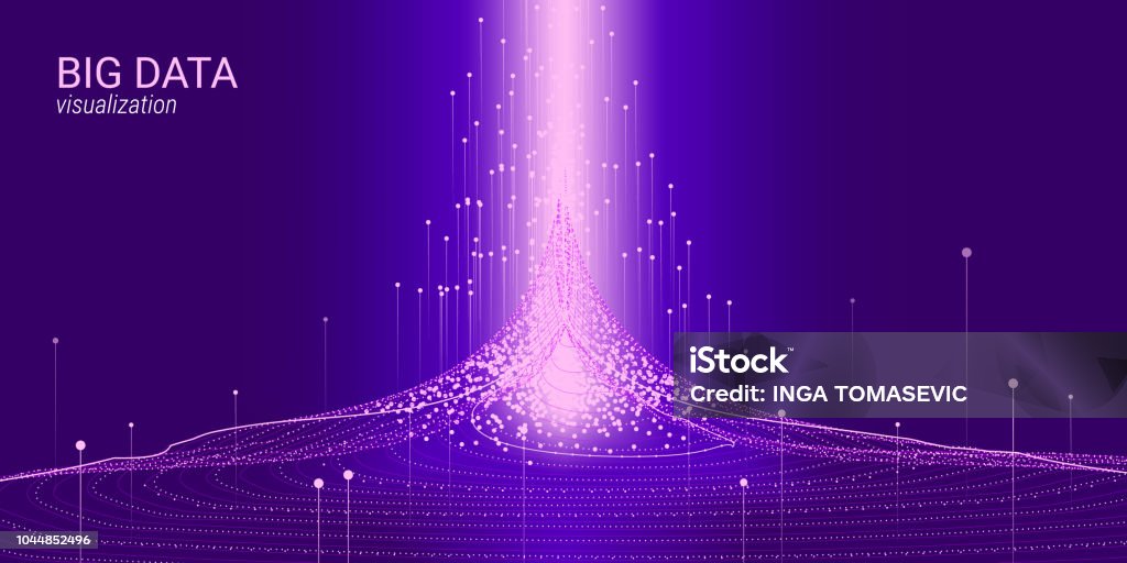 Wave 3d Big Data Visualization Analysis Infographic Stock Illustration