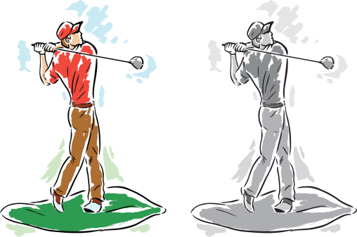 Dude 양식화된 Golfer 골프 선수에 대한 스톡 벡터 아트 및 기타 이미지 골프 선수 골프 골프 스윙 Istock