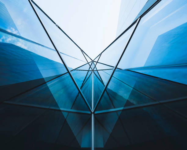 Free Stock Photo of Abstract geometric building facade with triangular ...