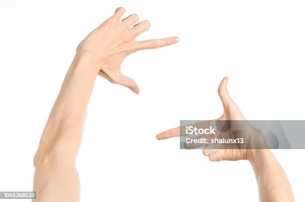Gestures Topic Human Hand Gestures Showing Firstperson View Isolated On