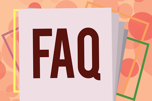 Faq를 보여주는 텍스트 기호 특정 주제에 관련 된 질문과의 개념적 사진 A 목록 검색에 대한 스톡 벡터 아트 및 기타 이미지