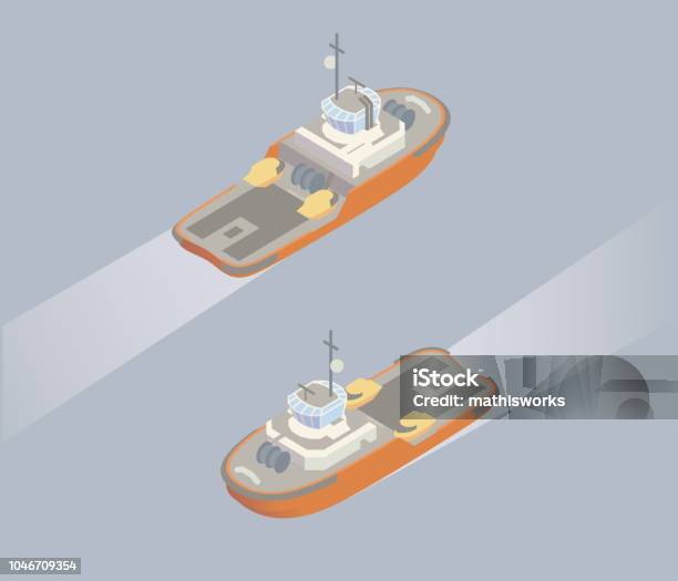 Isometric Tugboat Illustration Stock Illustration - Download Image Now ... Isometric Tugboat Illustration Stock Illustration - Download Image Now ...