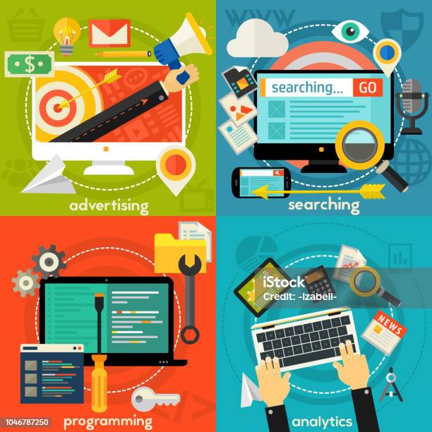 Programming Development Analytics And Coding Concept Banners Stock ... Programming Development Analytics And Coding Concept Banners Stock ...