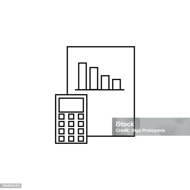 Financial Calculations Vector Thin Line Stroke Icon Financial ... Financial Calculations Vector Thin Line Stroke Icon Financial ...