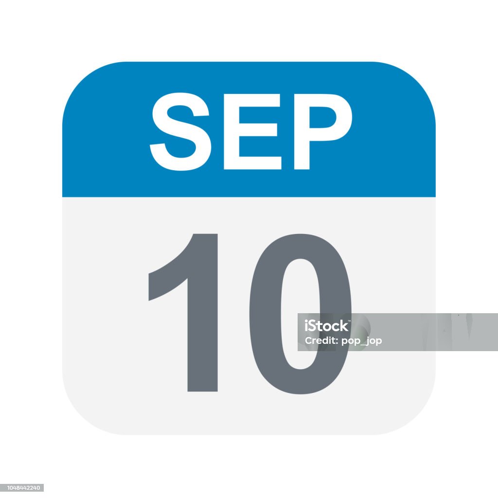 9月10日日曆圖示向量圖形及更多10號圖片 10號 2018 2019 Istock