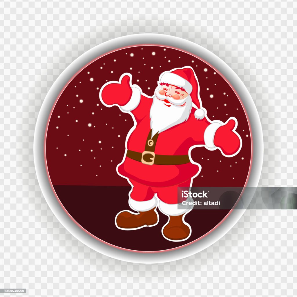 Tanda Bulat Merah Natal Dengan Santa Claus Ilustrasi Stok - Unduh ... Tanda Bulat Merah Natal Dengan Santa Claus Ilustrasi Stok - Unduh ...