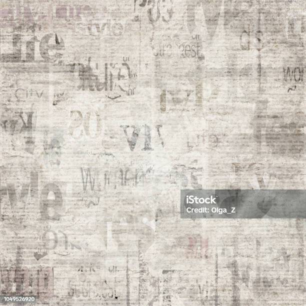 Latar Belakang Tekstur Kertas Koran Grunge Vintage Lama Foto Stok