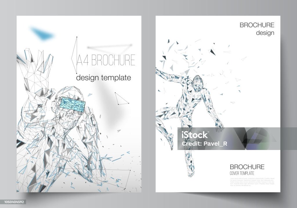 Tata Letak Vektor Format A4 Template Desain Mockups Sampul Modern Untuk
