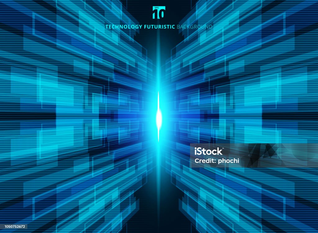 Konsep Teknologi Virtual Biru Abstrak Latar Belakang Perspektif Digital