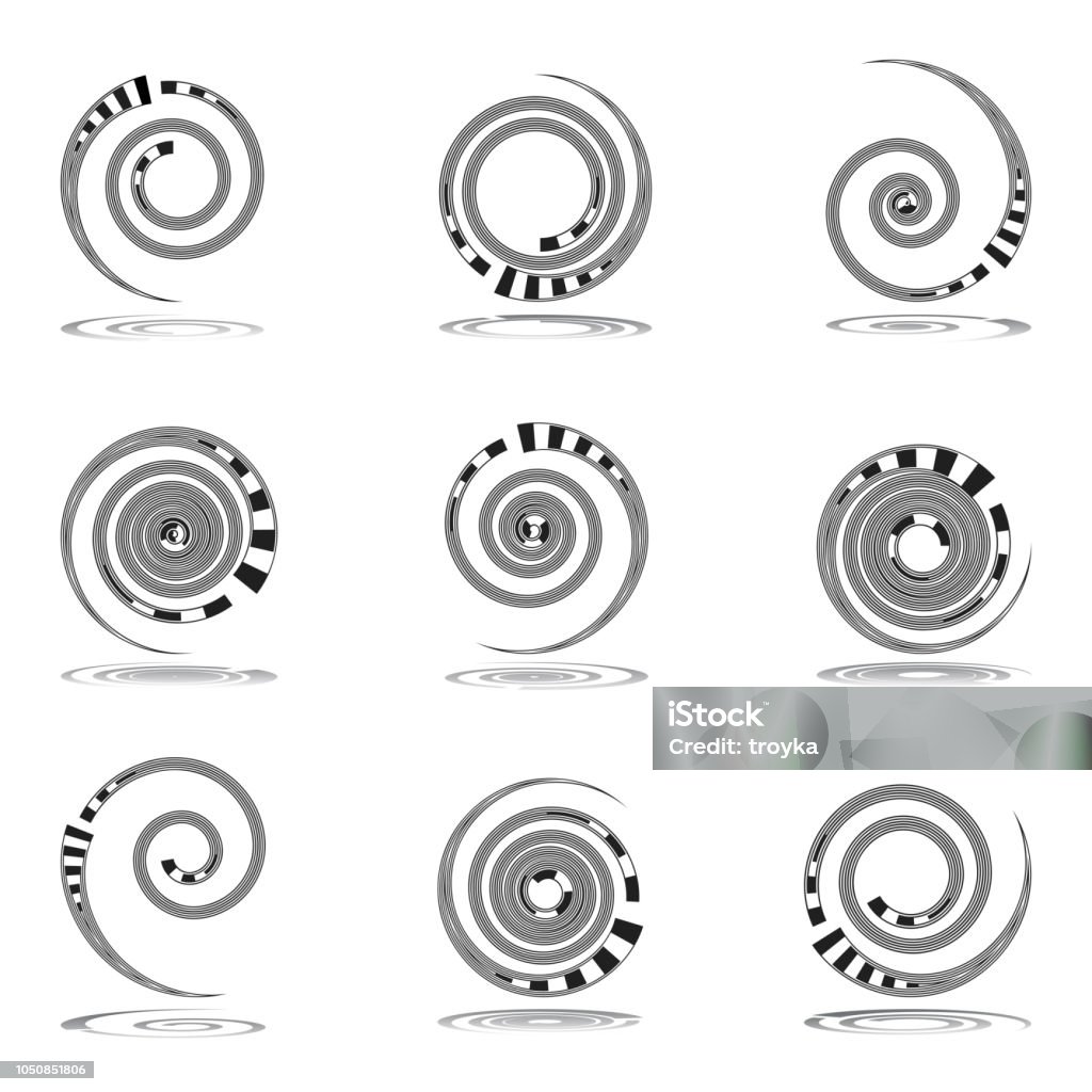 Spiral Movement Design Elements Set Stock Illustration - Download Image ... Spiral Movement Design Elements Set Stock Illustration - Download Image ...