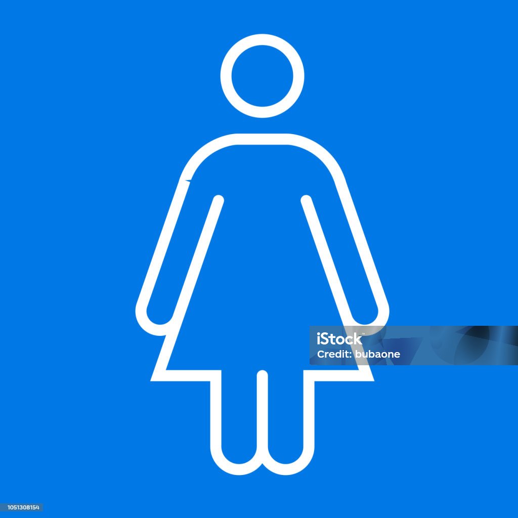 Woman Stick Figure Icon Stock Illustration Download Image Now Adult Adults Only Blue