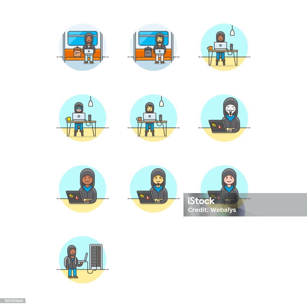 Set Of Multicolor Computer Programming Icons Stock Illustration ... Set Of Multicolor Computer Programming Icons Stock Illustration ...