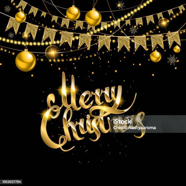 Ilustración De Feliz Navidad Tarjeta Con Letras Y Más Vectores Libres