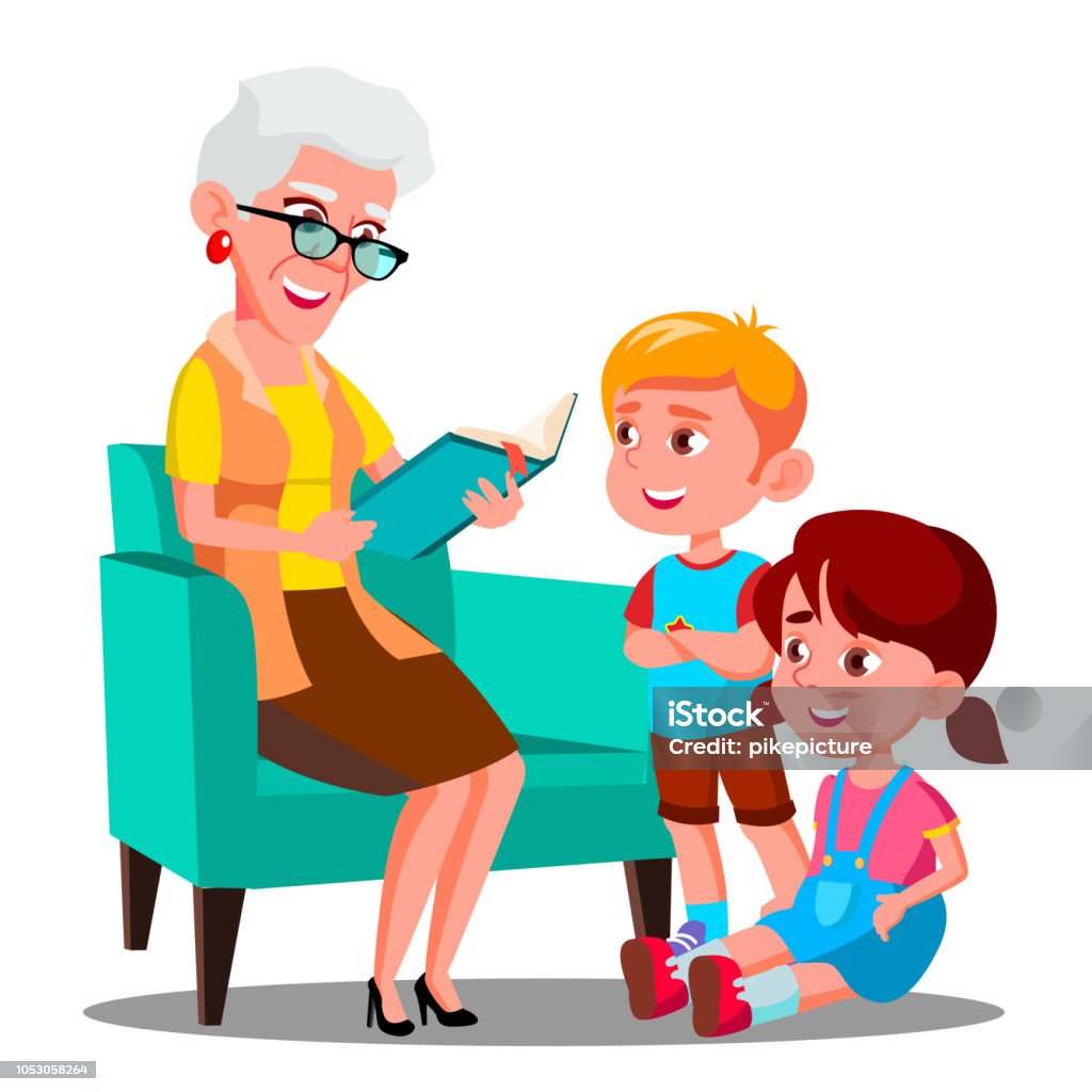 Grandma And Granddaughter Clipart