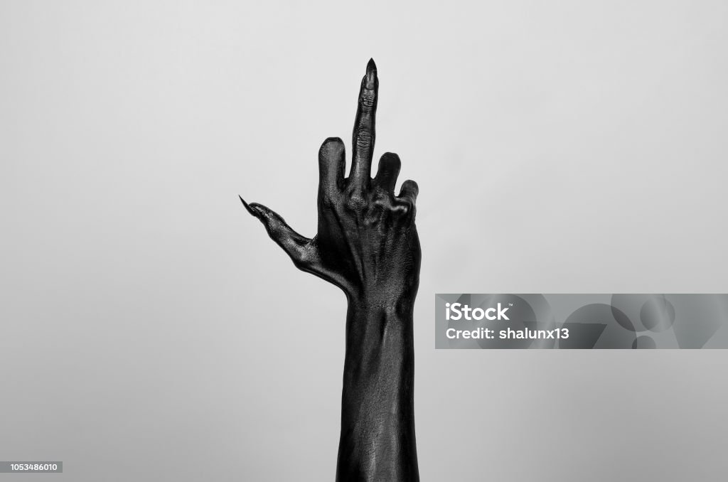 Mano Negra De La Muerte Foto De Stock Y Más Banco De Imágenes De