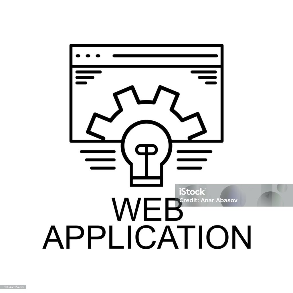 Web Application Icon Element Of Web Development Signs With Name For Mobile Concept And Web Apps