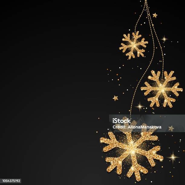 Latar Belakang Natal Dengan Kepingan Salju Emas Dengan Tekstur Glitter ... Latar Belakang Natal Dengan Kepingan Salju Emas Dengan Tekstur Glitter ...