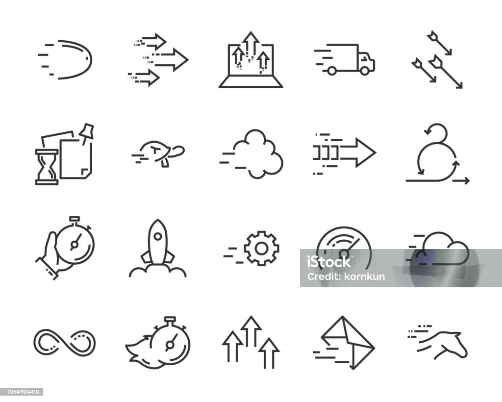 Vetores De Simples Conjunto De Ícones De Linha Do Vetor Conter Tal Icon
