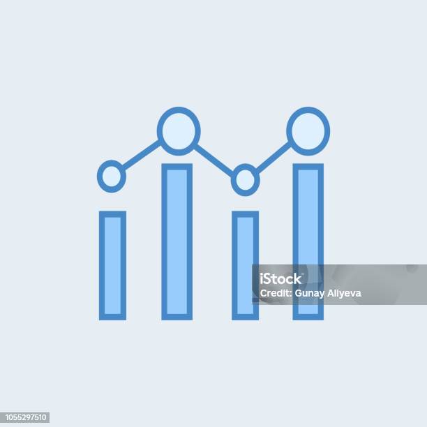 Ilustrasi Ikon Diagram Simbol Tanda Vektor Terisolasi Ilustrasi Stok
