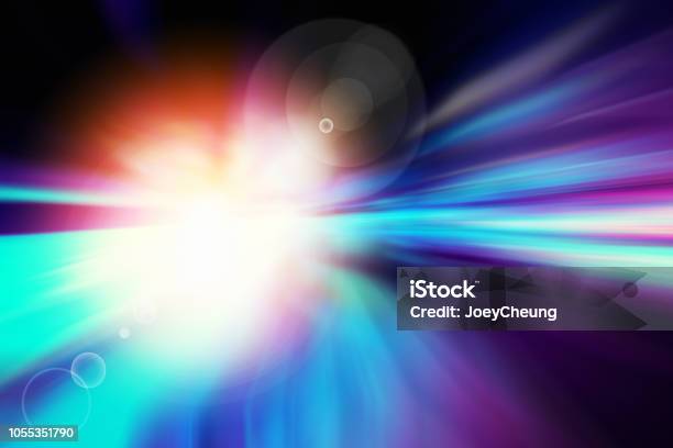 Latar Belakang Abstrak Jalur Lampu Lalu Lintas Kecepatan Dengan Bokeh