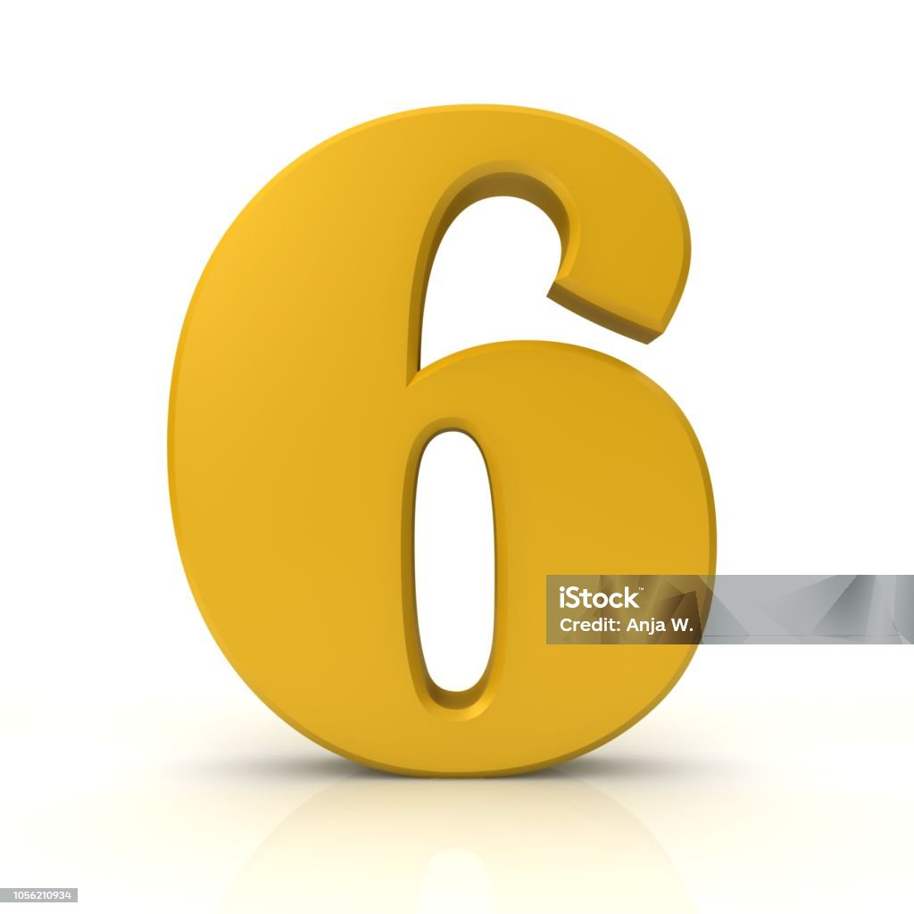 Photo libre de droit de Numéro 6 Six 3d Or Signe Symbole Graphique ... Photo libre de droit de Numéro 6 Six 3d Or Signe Symbole Graphique ...