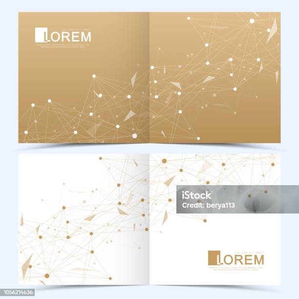 Template Vektor Modern Untuk Brosur Sampul Persegi Selebaran Katalog