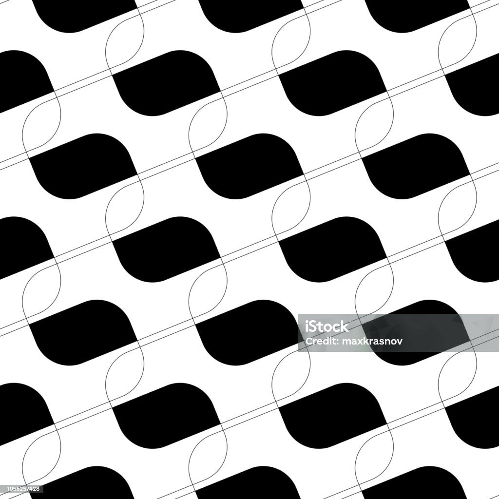 Seamless Curved Shape Pattern Stock Illustration Download Image Now